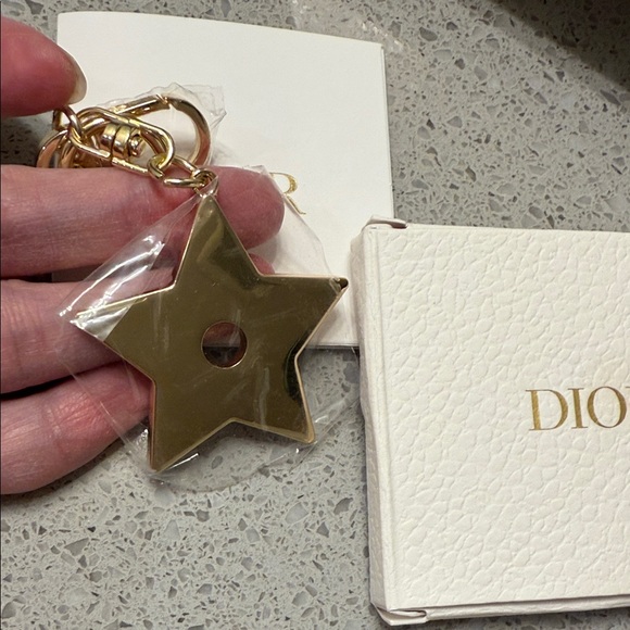 Dior | Accessories | Dior White And Gold Star Keychain | Poshmark